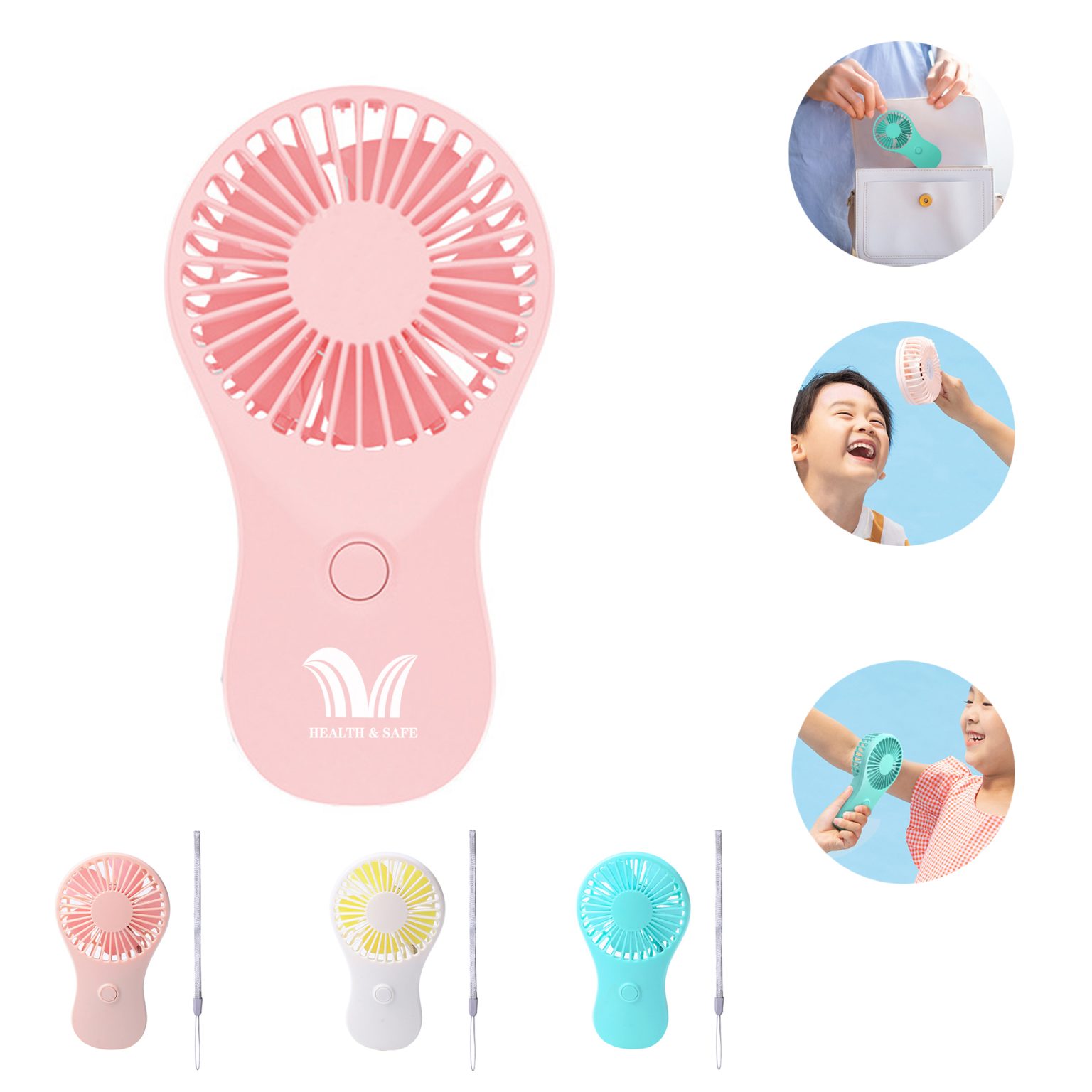 Mini Handle Portable Battery Powerful Fans - Promo Items, giveaways ...