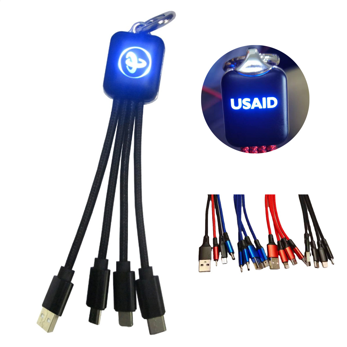 Light-Up Braided Charging Cable - Promo Items, giveaways with iPromotionPro