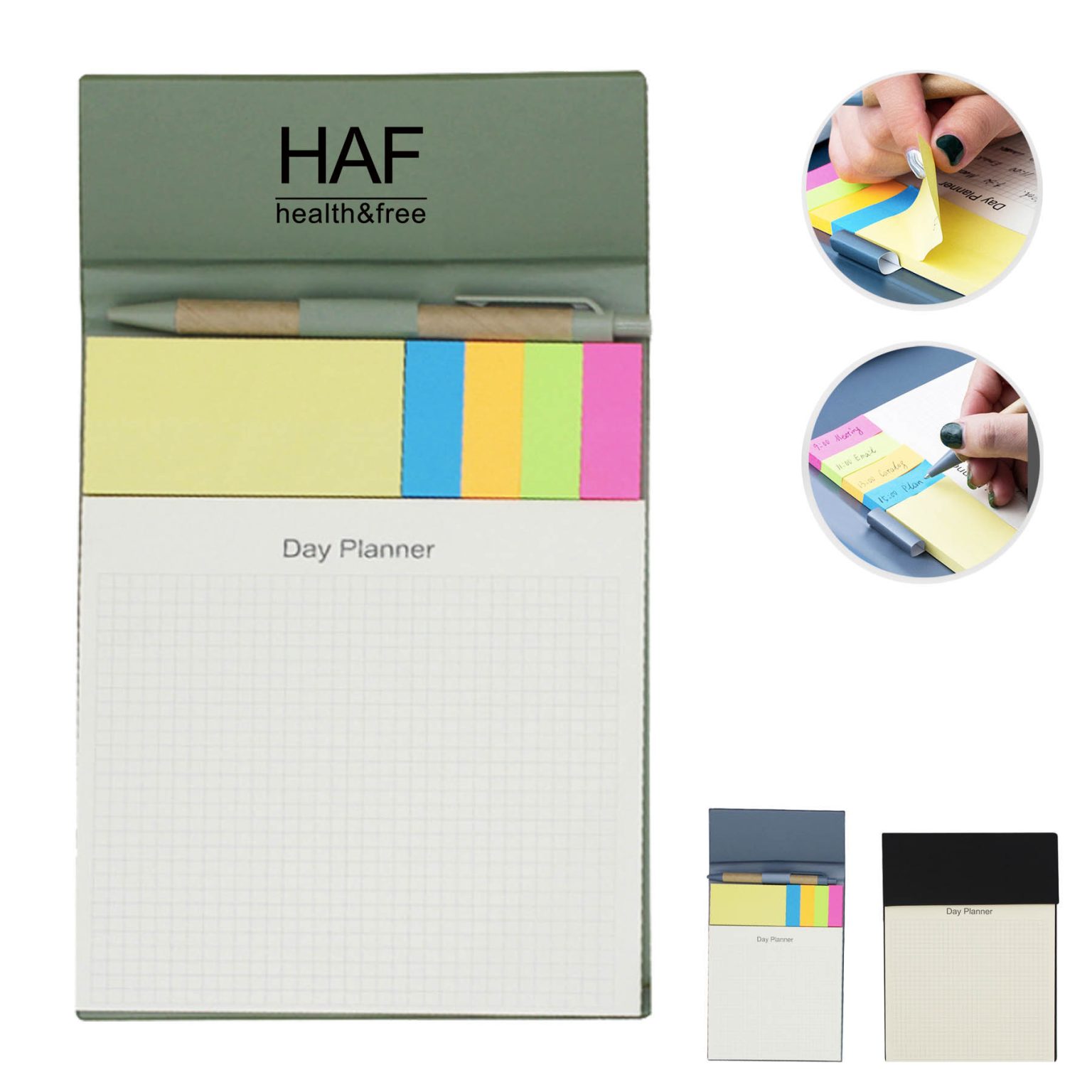 Business Notebook With Sticky Colored Notes - Promo Items, giveaways ...