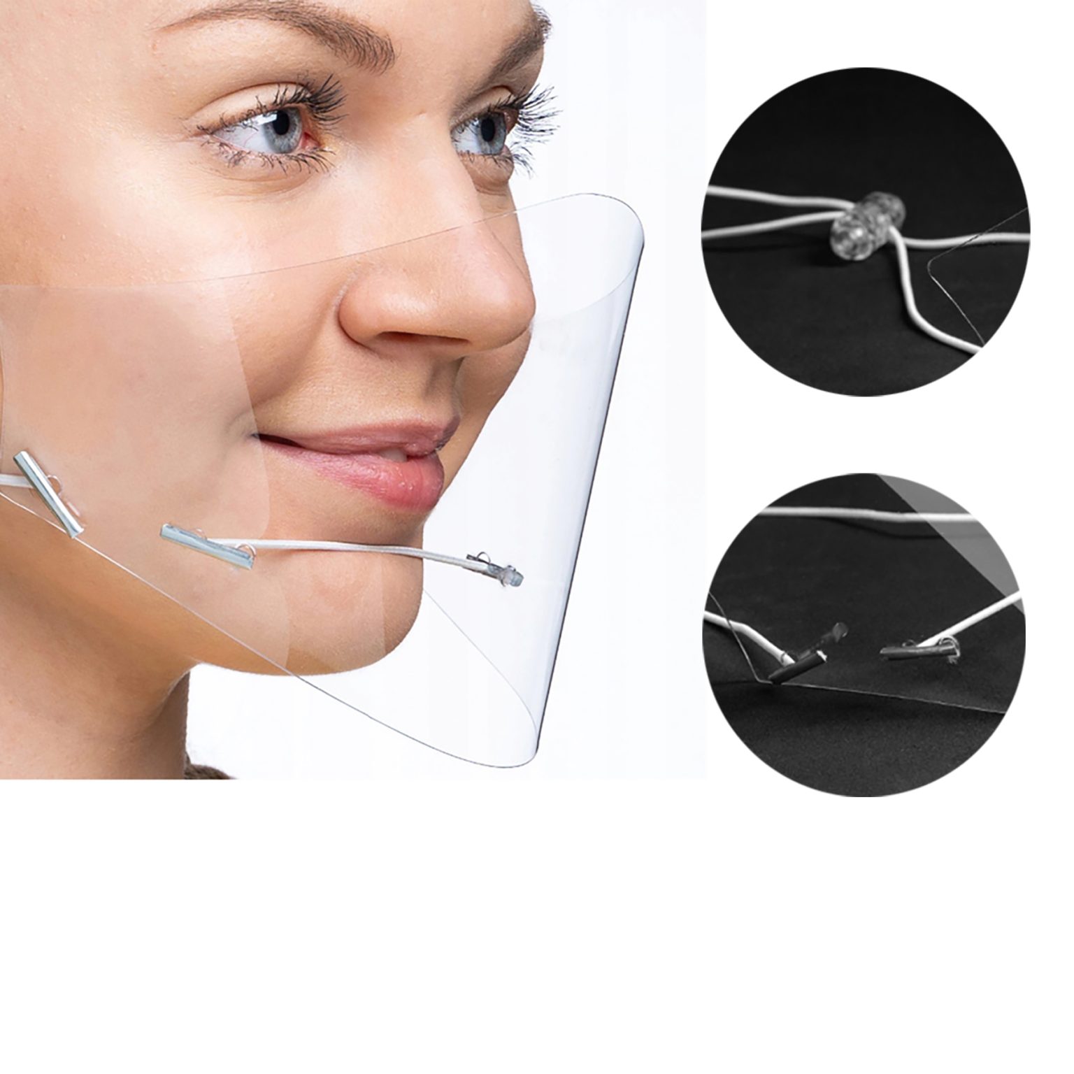 Transparent Open Face Mouth Shields for Food Services - Promo Items ...