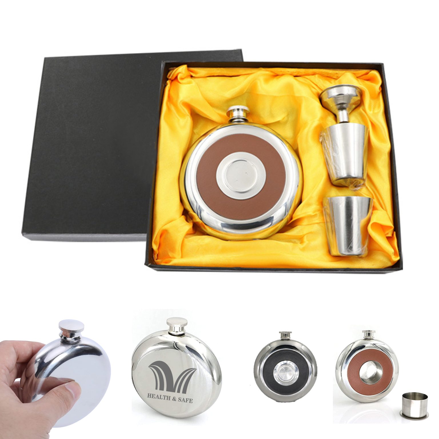 5oz Hip Flask with a Built-in Cup for Liquor - Promo Items, giveaways ...