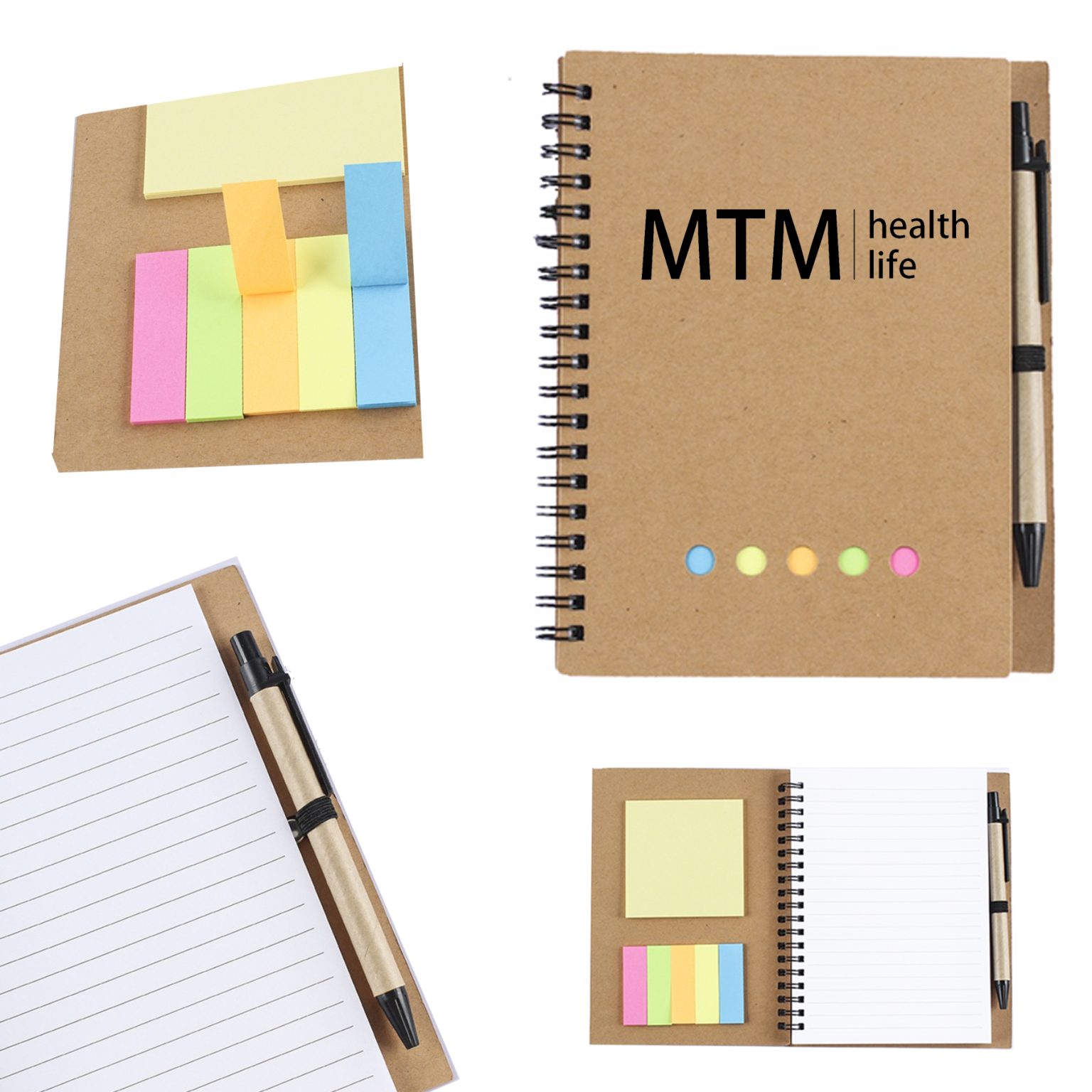 Small Spiral Notebook With Sticky Notes And Flags - Promo Items ...