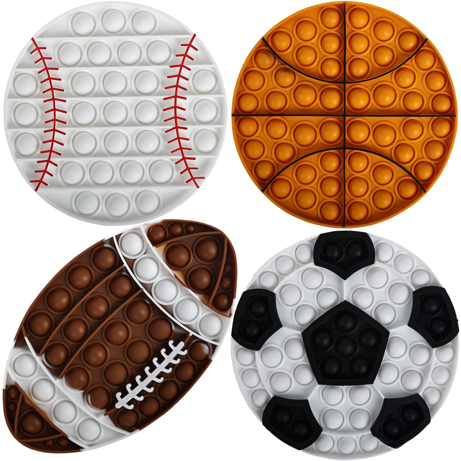 Silicone Pop Bubble Football Rugby Soccer Sensory Fidget Toy - Promo ...