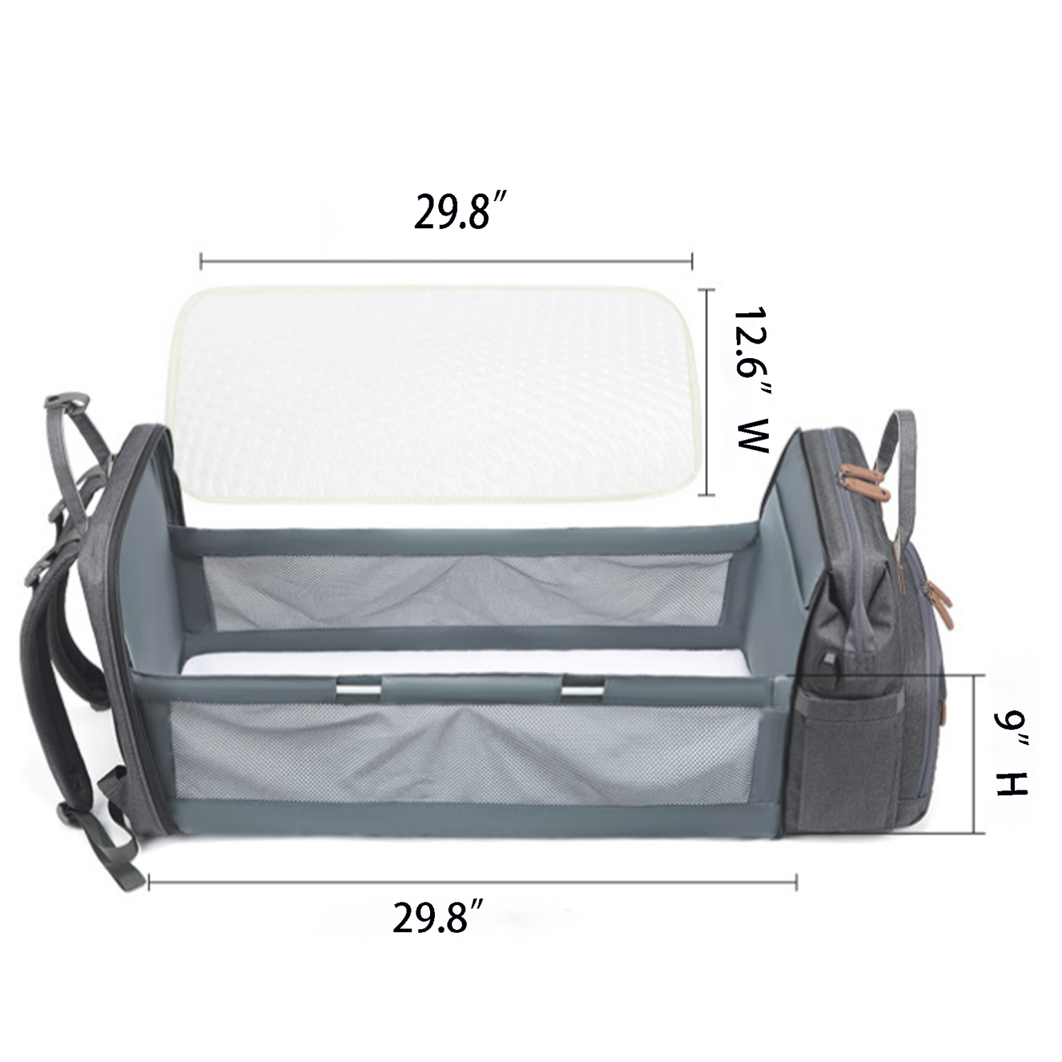 3 in 1 Diaper Bag Backpack with Bassinet Bed Mat Pad - Promo Items ...