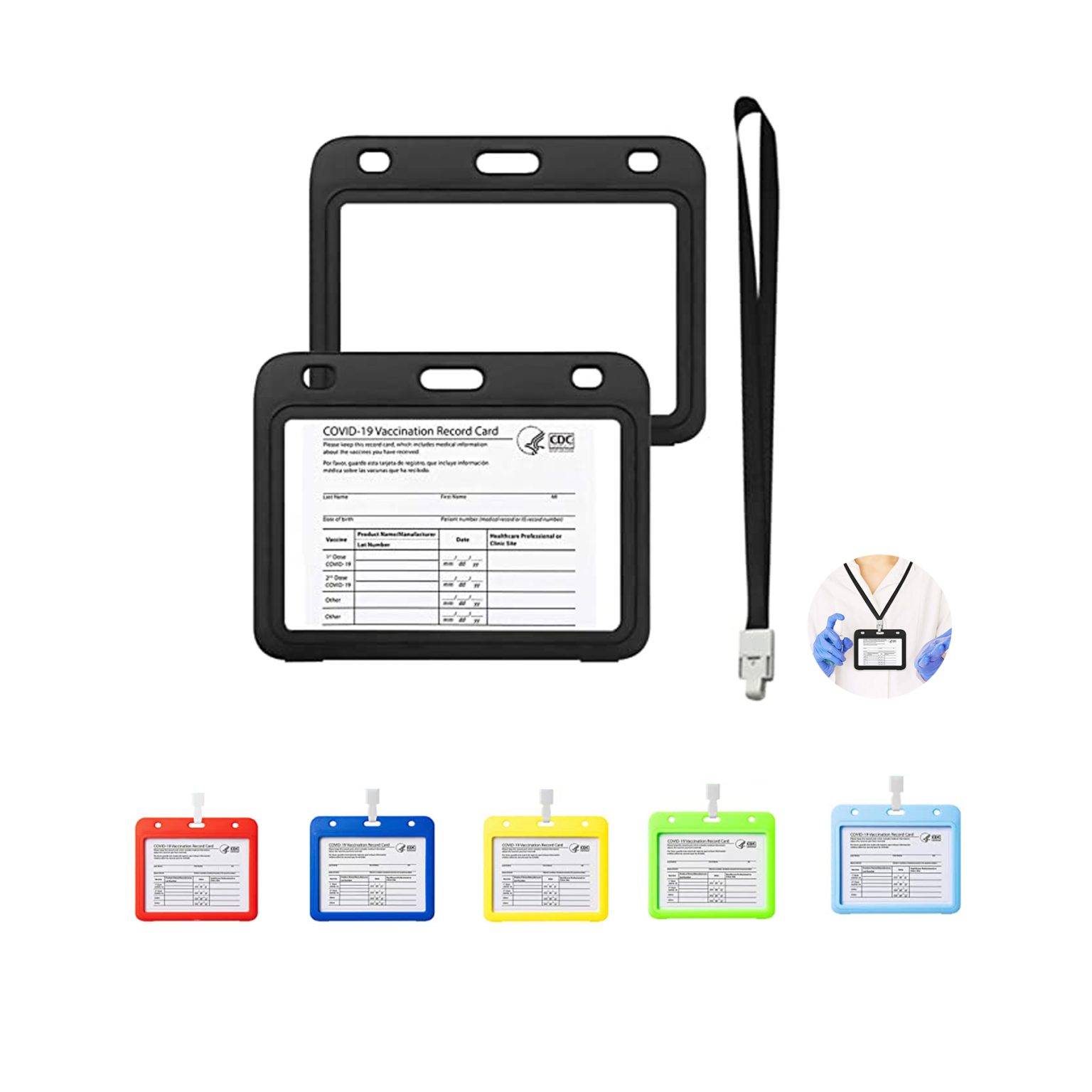 CDC Vaccination Card Holder with Lanyard - Promo Items, giveaways with ...
