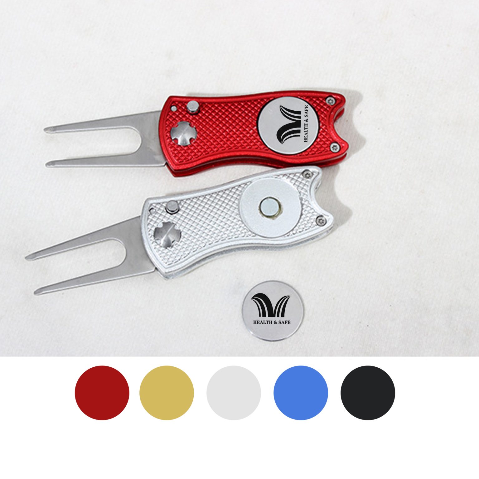 Golf Divot Repair Tool Foldable Stainless Steel Switchblade - Promo ...