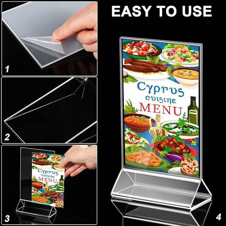 Acrylic Signage Transparent Table Display Stand - Promo Items ...