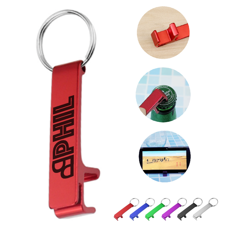 3-in-1 Aluminum Opener with Keychain & Phone Stand - Promo Items ...