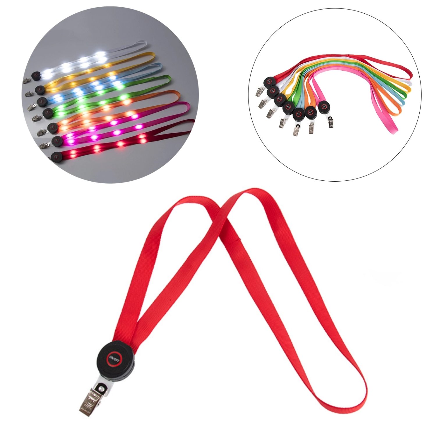 LED Light Up Neck Lanyard With Clip - Promo Items, giveaways with ...