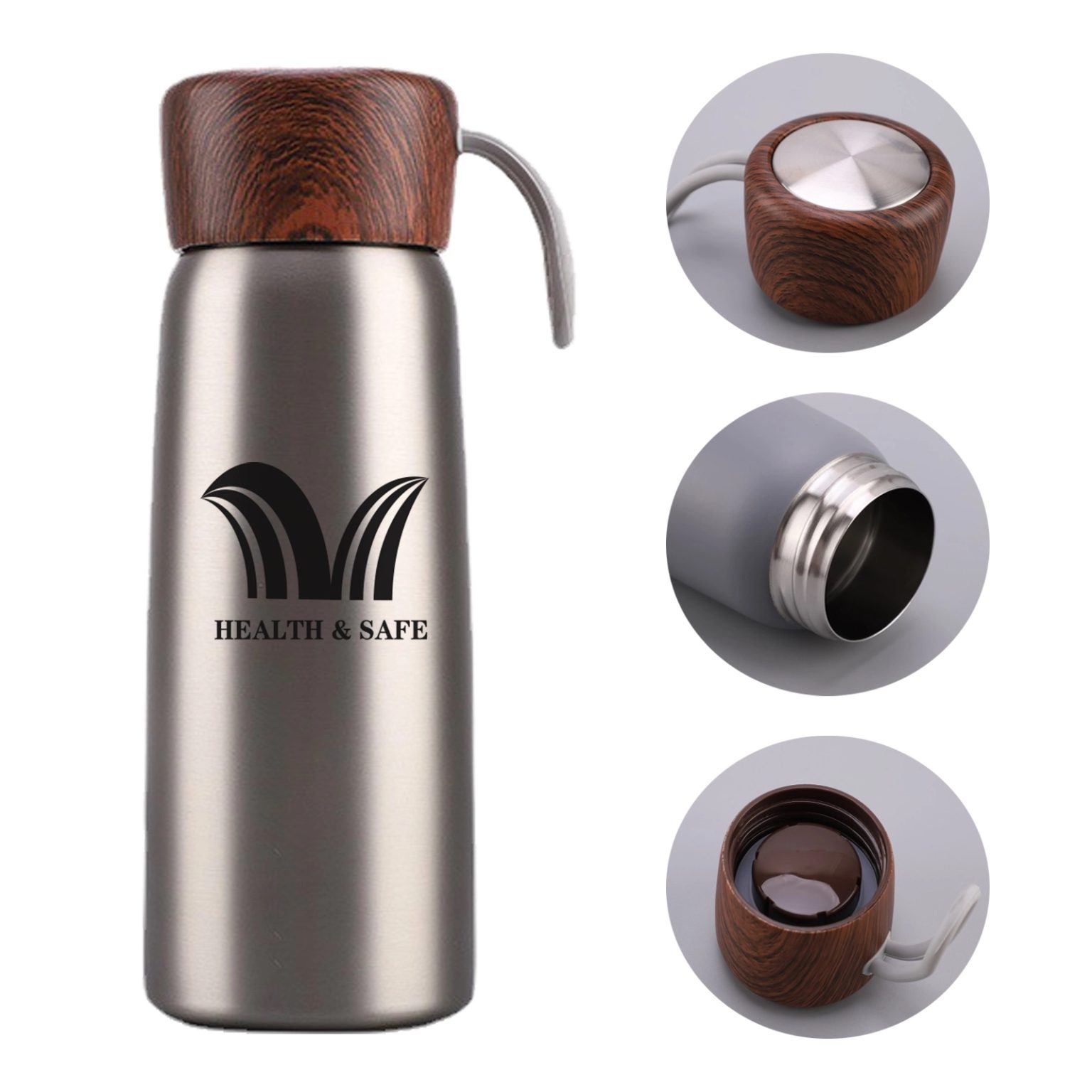 17oz Wooden Lid Thermos Cup - Promo Items, giveaways with iPromotionPro